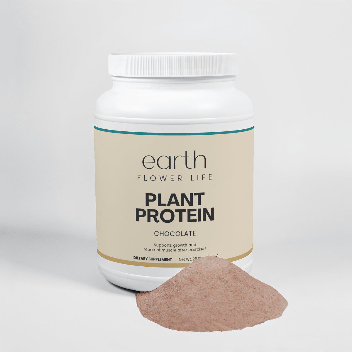 Plant Protein Chocolate Powder | Clean Vegan Muscle Fuel – Earth Flower ...